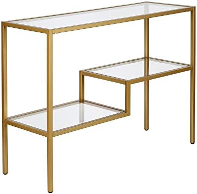 Amazon.com: Henn&Hart 52" Wide Rectangular Console Table with Glass ...