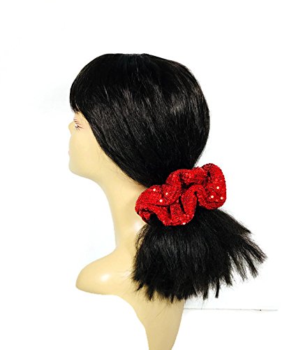 Amazon.com: Red Sequin Hair Scrunchie Sequin Scrunchies Sparkle ...