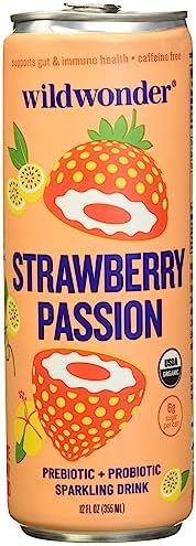 Amazon.com : Wild Wonder Organic Strawberry Passion Probiotic Sparkling ...