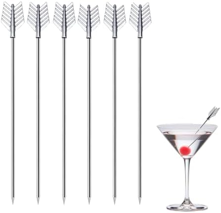 Amazon.com | Sipoyen Arrow Cocktail Picks for Drinks 4 Inch Stainless ...