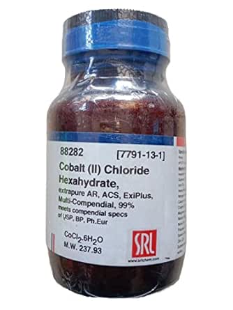 SRL Cobalt (II) Chloride Hexahydrate extrapure 100Gm, AR, ACS, Grade 99 ...