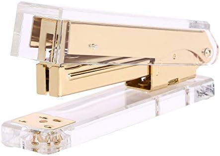 Amazon.com : LOMOFI Acrylic Gold Desktop Stapler - A Classic Modern ...