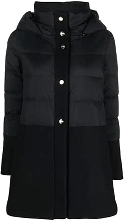 Amazon.co.jp: HERNO ヘルノ Aライン ウール切り替えダウンコート/ダウンジャケット/PI001759D 33344 9300/ブラック (42) [並行輸入品] : ファッション