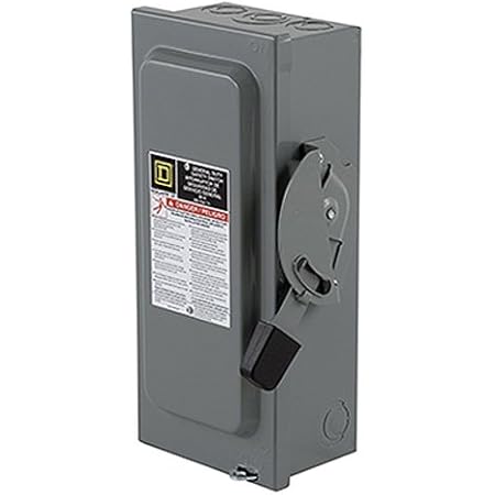 Square D - D222NCP 60-Amp 240-Volt Two-Pole Indoor General Duty Fusible ...