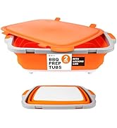 Amazon.com: Drip EZ Collapsible BBQ Prep Tubs 3-Piece Set- For Meal ...