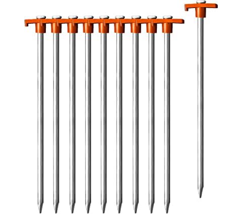 Eurmax USA Galvanized Non-Rust Camping Family Tent Pop Up Tent Stakes ...