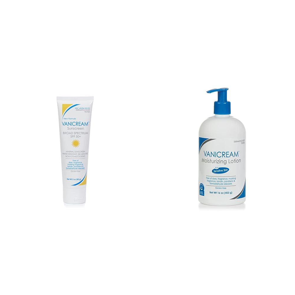 Amazon.com: Vanicream Sunscreen SPF 50+ 3 oz & Moisturizing Lotion Pump ...