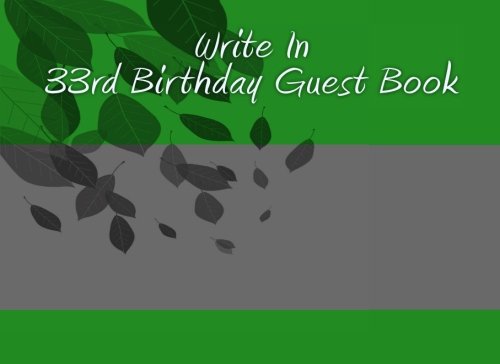 Amazon.com: Write In 33rd Birthday Guest Book: Write In Books - Books ...