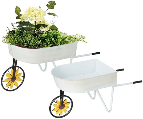 Amazon.com : Yaocom 17" x 11" Metal Tractor Windmill Planter Decorative ...