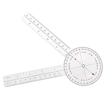 12 Inch Goniometer Transparent Orthopedic Angle Ruler Plastic ...
