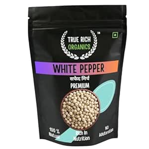True Rich Organics Premium Whole White Pepper | Safed Mirch - Dakhni ...