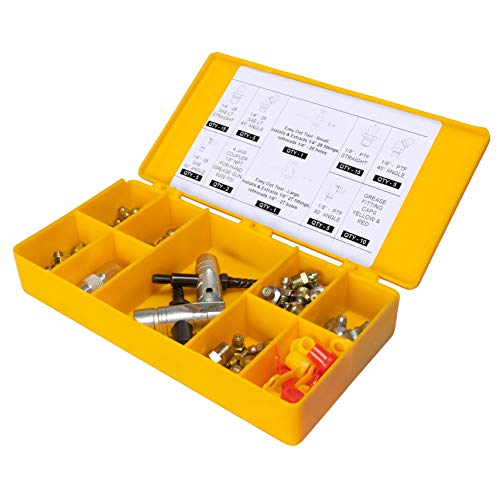 Snapklik.com : PROLUBE 65-Piece SAE Grease Fitting Kit 6,000 PSI ...