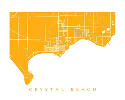 Amazon.com: Crystal Beach Map Print : Home & Kitchen