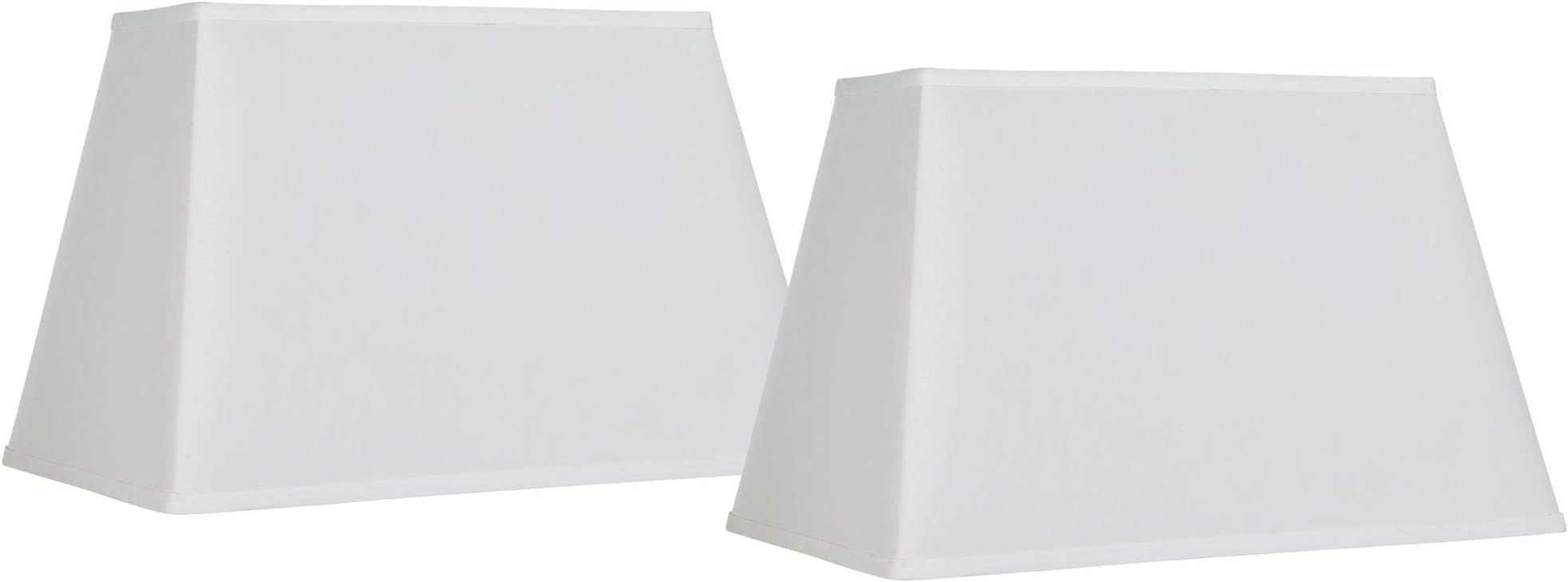 Large Rectangle Lamp Shade in White Linen Fabric with Spider Assembly ...