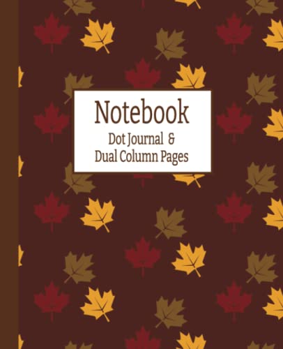 『Notebook: Dot Journal & Dual Column Pages: Aesthetic Cute Seasonal ...