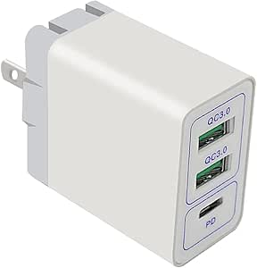 Amazon.com: Quick-Acting 3-Port Power Adapter Charging Cube with ...
