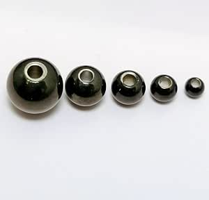 Amazon.com : Cuoyuqie 50pcs Black Fishing Stainless steel Spacer Beads ...