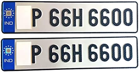 Qubiz IND Car Number Plate Front and Back Embossed dye Pressed Number ...