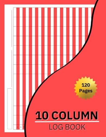 Amazon.com: Custom Logbook: Red | 10 Column Notebook | Columnar Pad ...