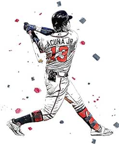 Amazon.com: Ronald Acuna Jr. Poster Print, Artwork, Baseball Player ...