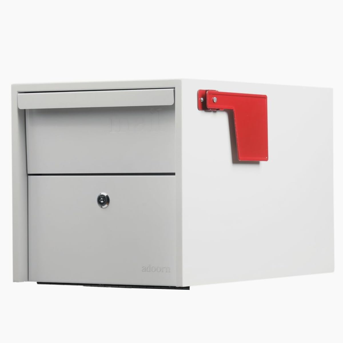 Amazon.com: Rusty Design White Colour Post-Mounted Modern Mailbox with ...