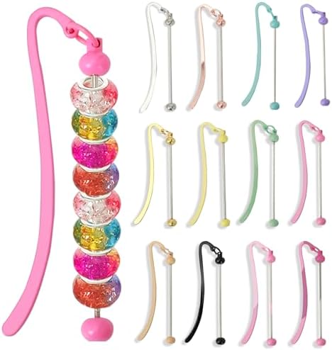 Amazon.com: 10 Pieces DIY Beadable Bookmarks Bulk, Metal Beadable ...