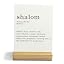 Amazon.com: MUBIAO Rustic Wooden Shalom Definition Plaque Sign with ...