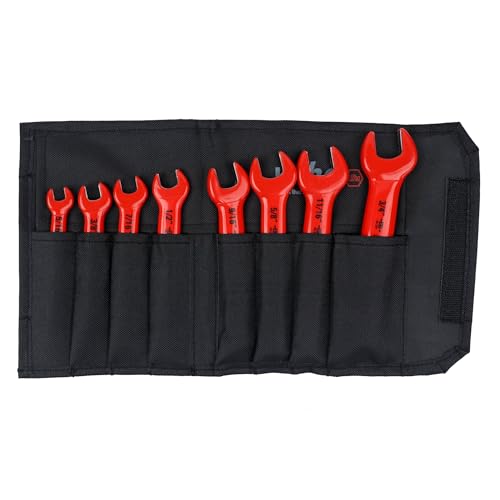 Wiha 20192 8-Piece Set Insulated Inch Open End Insulated Spanners ...