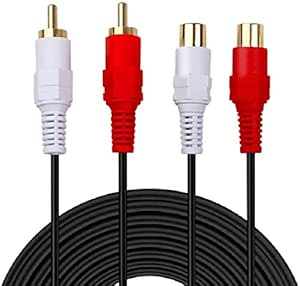 Amazon.com: Vrllinking 2 RCA Cable,Gold Plated 2 RCA Male to Female ...