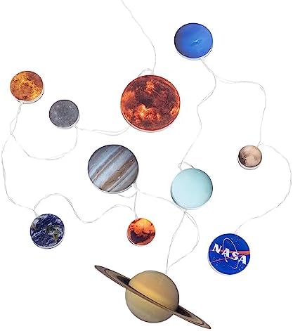 Fizz Creations NASA Inspired Solar System String Lights. Includes 9 ...