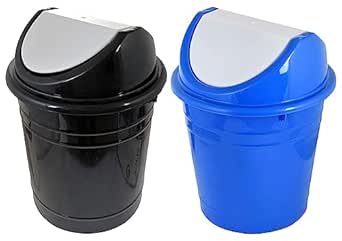 Urbane Home 2 Pieces Medium Size Swing Lid Garbage Waste Plastic ...
