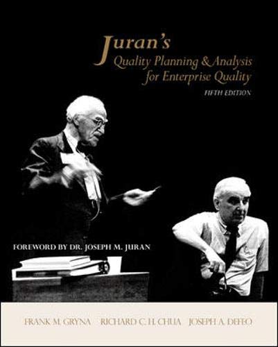 Buy Juran's Quality Planning and Analysis for Enterprise Quality ...