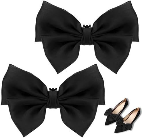 Haveratio Elegant Bow Shoe Clips for Flats & Pumps - Decorative Wedding ...