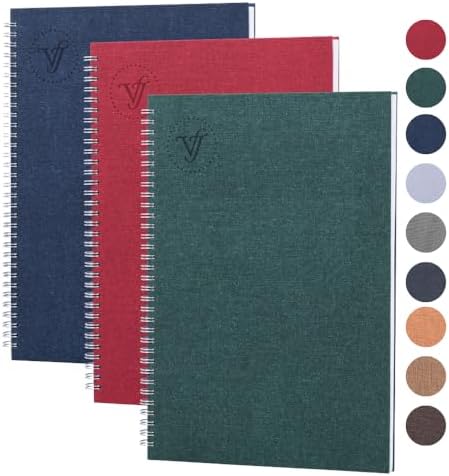 Victoria's Journals Notebook A4, Hardcover, Pack of 3 notebooks, Lined ...
