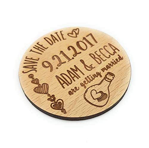 Amazon.com: Save the Date magnets, wedding save the dates, wooden ...