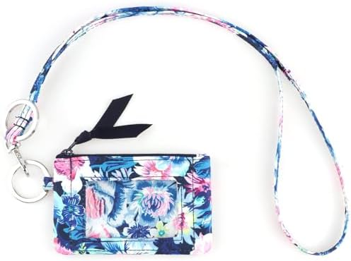 Amazon.com: AZUZAOHA Women's Lanyard with Wallet RFID Protection Zipper ...