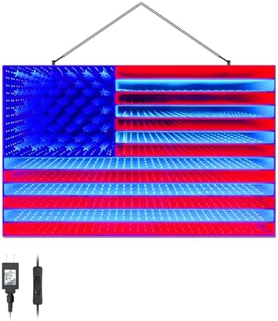 Amazon.com: beatineon 3D American LED Flag Infinity Mirror Light - 23 ...
