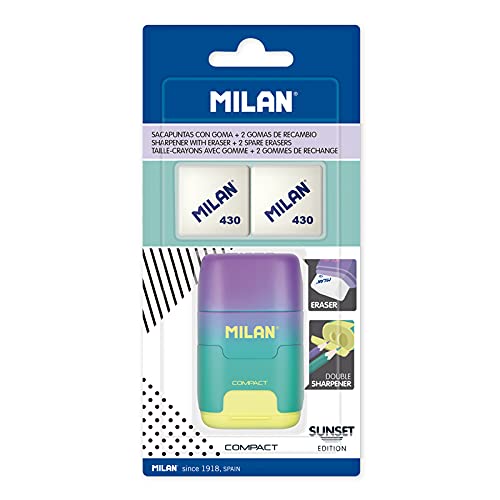 Buy Milan Blister Pack Turquoise Sunset Compact Sharpener + 2 ...