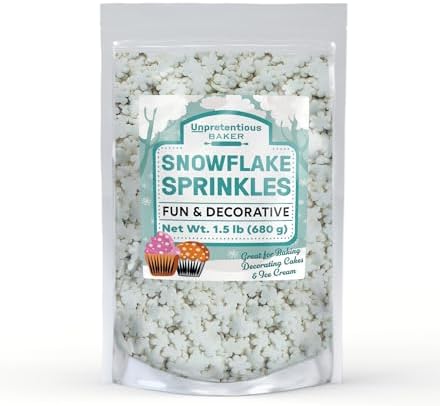 Amazon.com: Unpretentious Snowflake Sprinkles, 1.5 lb, Cake & Cookie ...