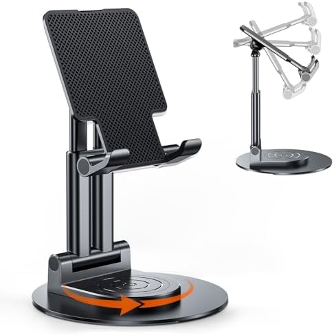 BHHB Supporto per cellulare regolabile da tavolo, con base girevole a ...