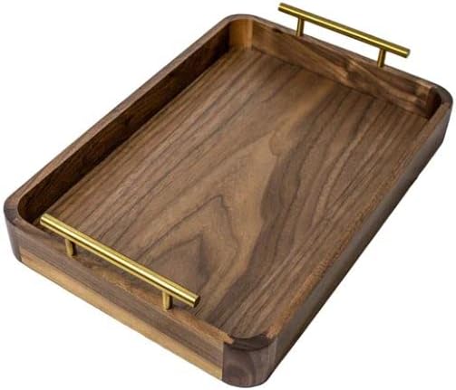 Amazon.com: Walnut Veneer Serving Tray with Handles and Color Matching ...