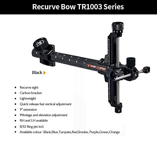 SHARROW Archery Recurve Bow Sight 9 inch Carbon Bracket Extension ...