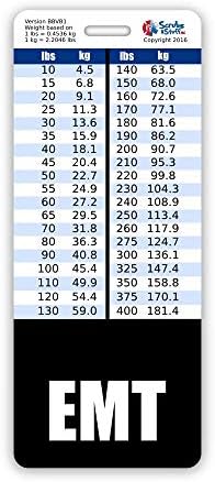 Amazon.com : EMT Badge Buddy Vertical w/Height & Weight Conversion ...