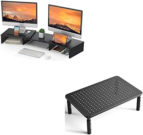 Amazon.com: LORYERGO Dual Monitor Stand and Metal Monitor Stand ...
