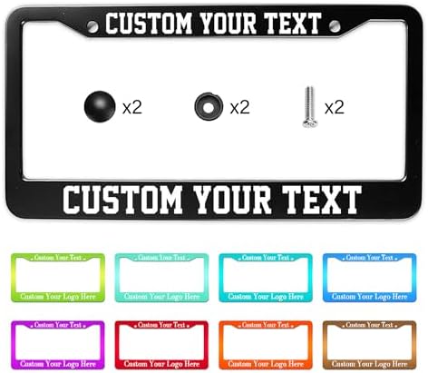 Custom Metal License Plate Frames - Rust Proof Personalized Aluminum ...