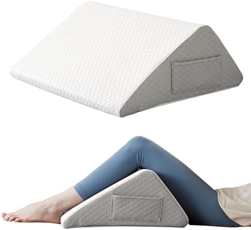 Knee Wedge Pillow 8'' for Post-Surgery Recovery - Leg Elevation Support ...