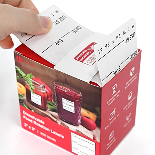 Snapklik.com : Dissolvable Food Labels 2 X 2 Inch Shelf Life For ...