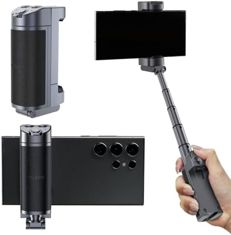 TELESIN Phone Camera Shutter Handle Grip Tripods with Detachable ...