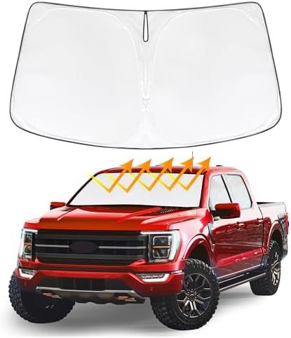 Amazon.com: MEJELAKI Windshield Sun Shade Custom Fit for 2021-2023 Ford ...
