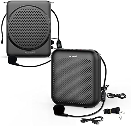 Amazon.com: NORWII Mini Voice Amplifier with Microphone Headset ...